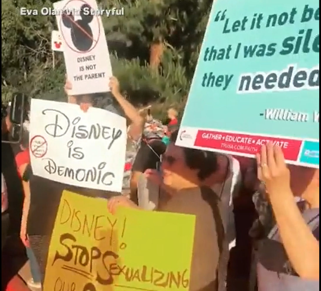 'We have to stand up' - Christians protest outside Disney headquarters ...